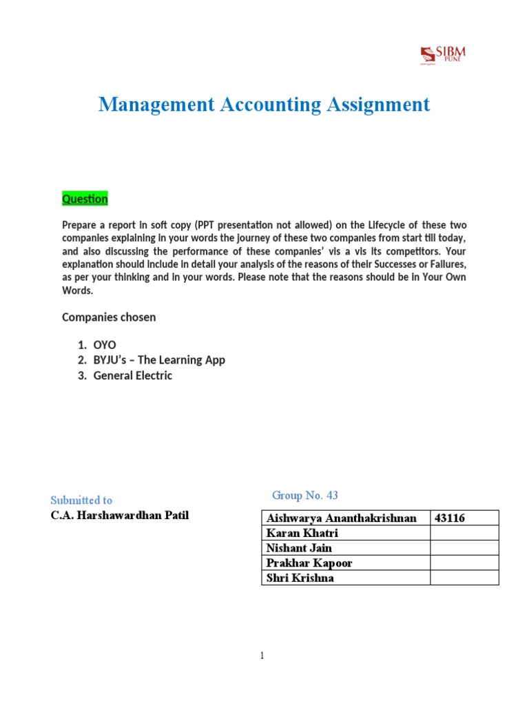 MA Assignment - Byjus Done | PDF | Business | Hotel And Accommodation