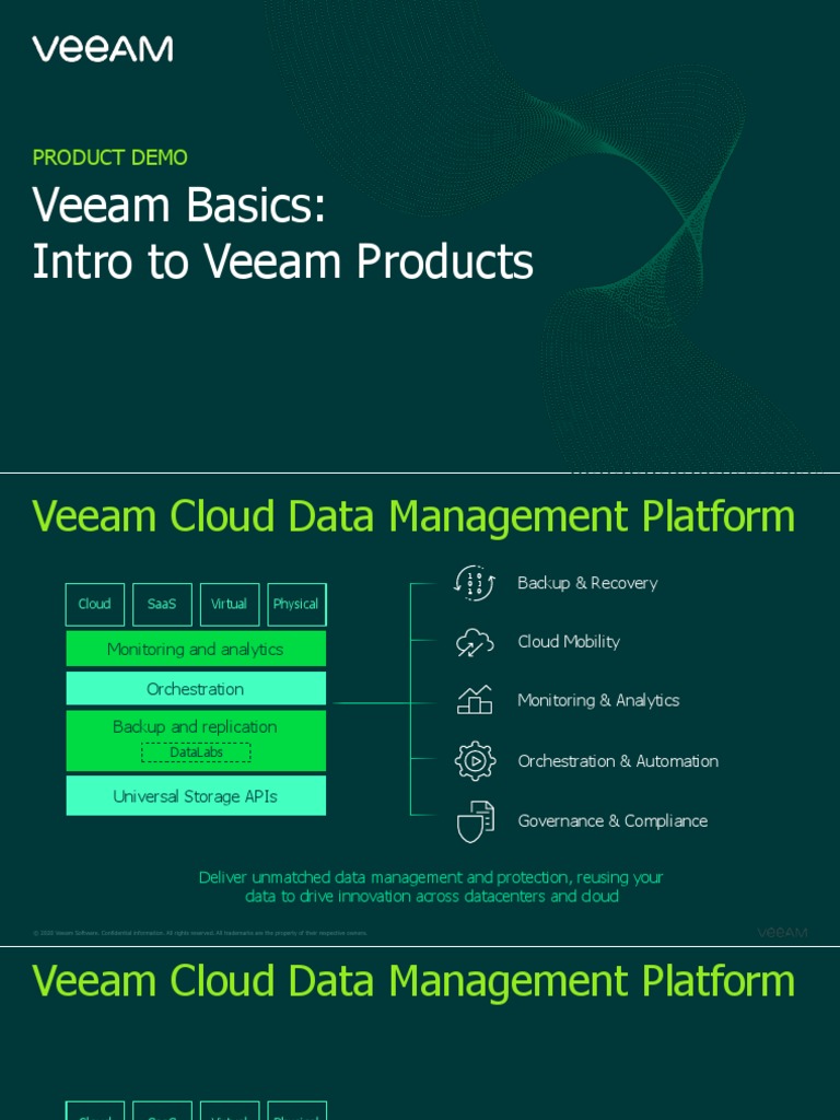 Veeam Basics: Intro To Veeam Products: Product Demo | PDF | Backup ...