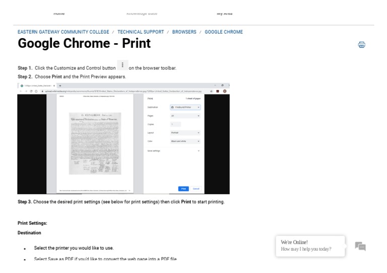 Google Chrome - Print | PDF