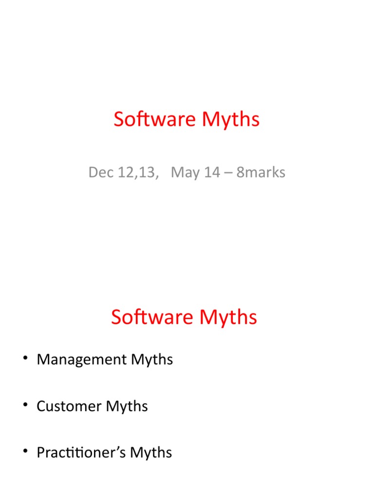 SPPU SEPM Unit 1 Software Myths | PDF | Information Technology | Systems Engineering