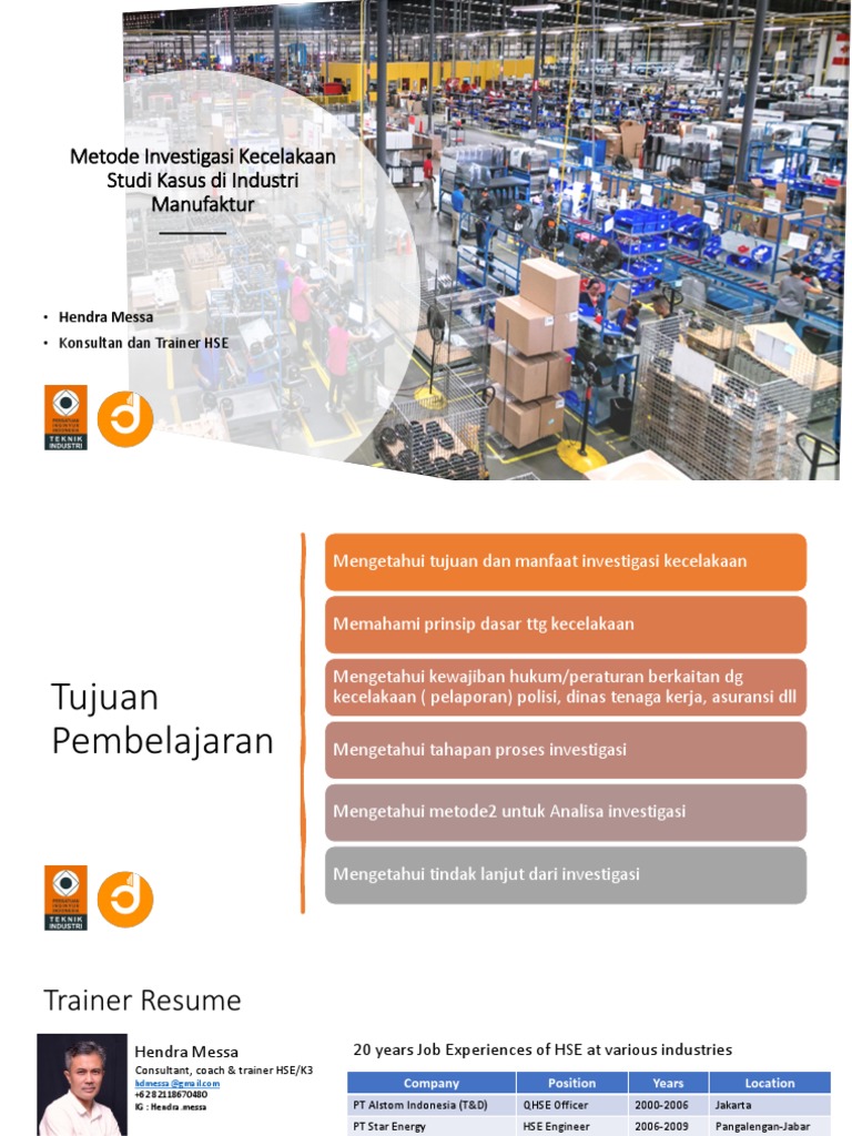 Metode Investigasi Kecelakaan Kerja | PDF