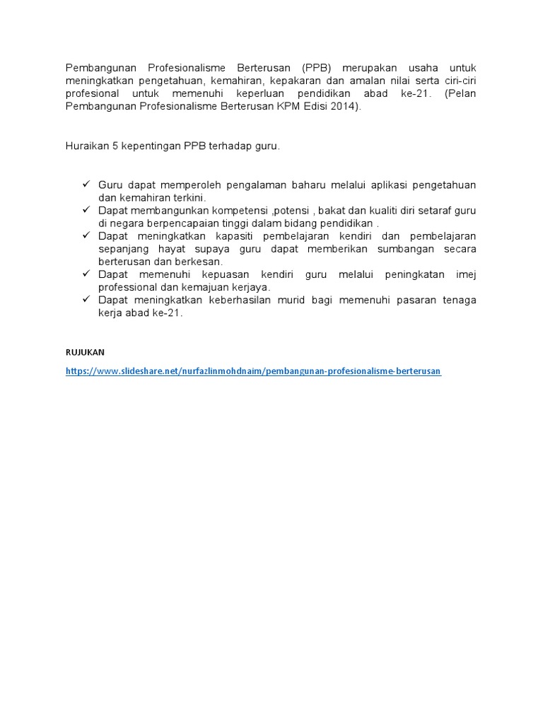 Tutorial Kepentingan Pembangunan Profesionalisme Berterusan Kepada Guru GPP | PDF