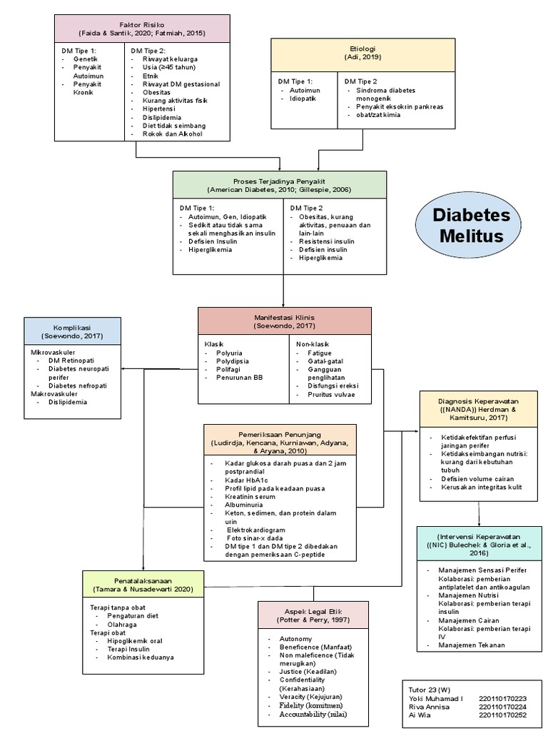 Mind Map Diabetes Mellitus - Kelompok 3 | PDF