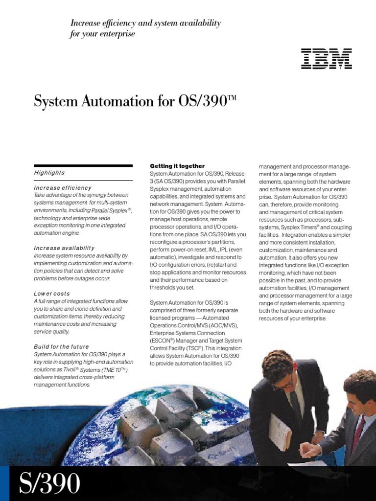 Os390 System Automation Pdf Graphical User Interfaces Automation