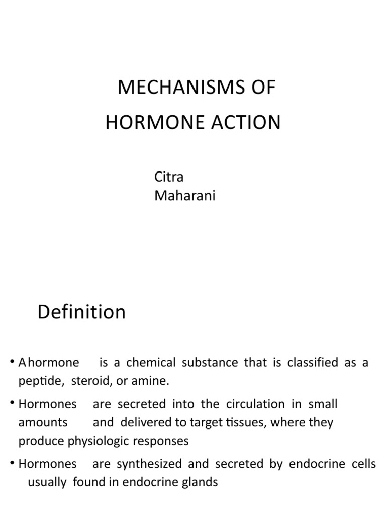 Mechanism of Hormone Action | PDF | Hormone | Signal Transduction
