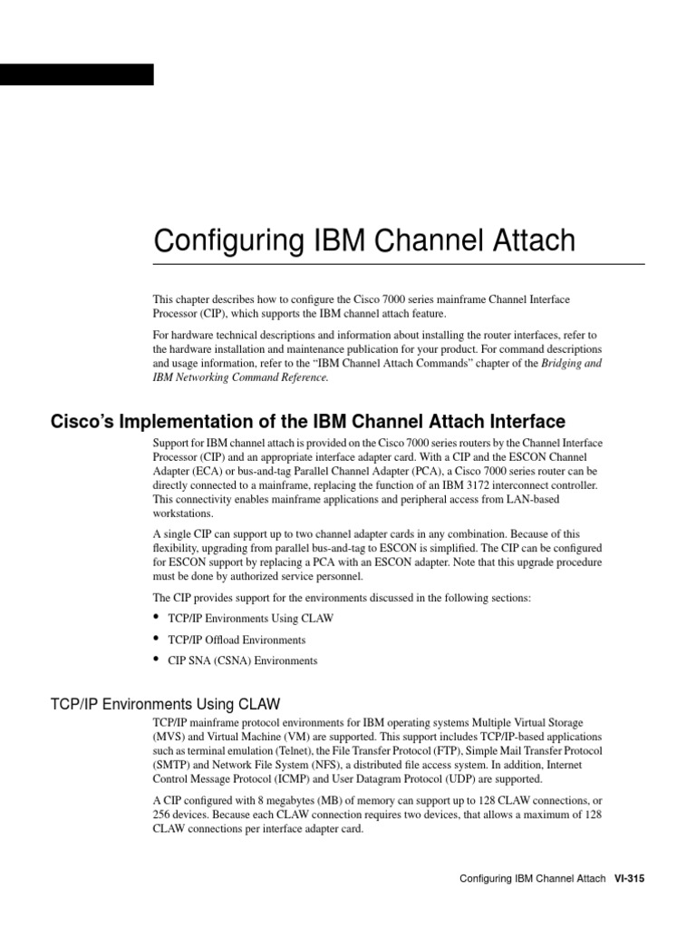 Configuring IBM Channel Attach | Download Free PDF | Internet Protocol Suite | Internet Protocols