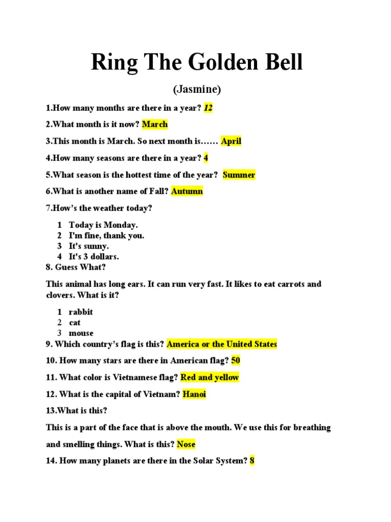 Ring The Golden Bell | PDF