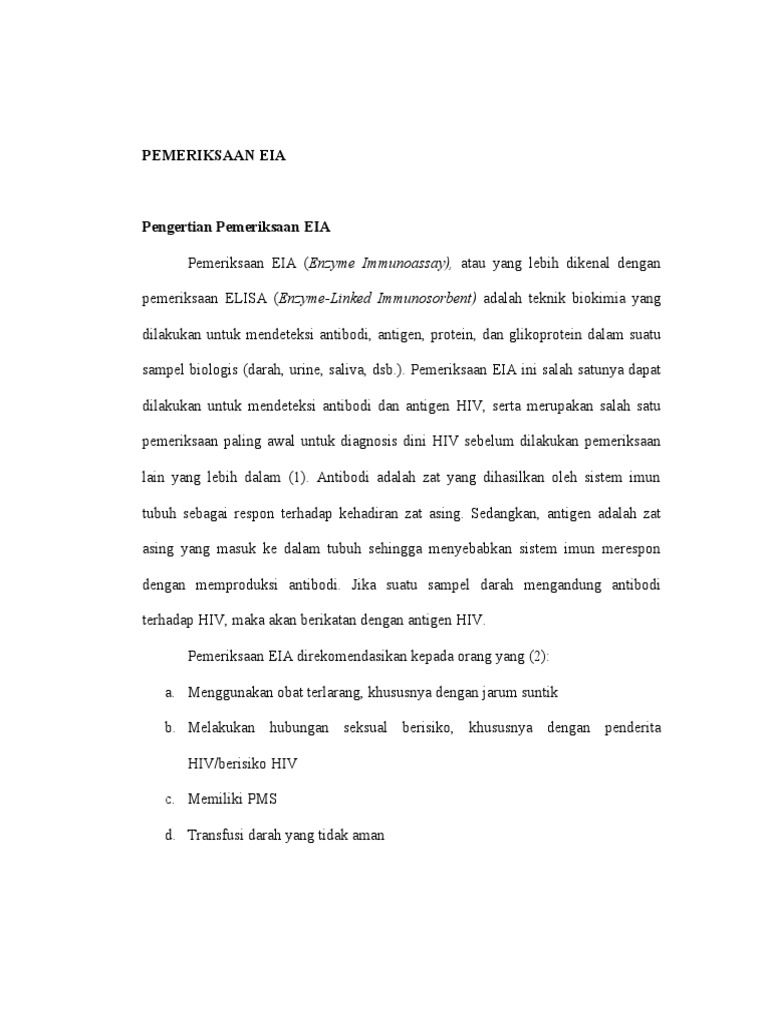 Pemeriksaan EIA | PDF