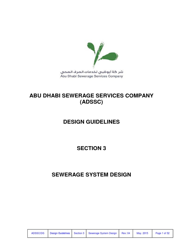 03-DG-Section 3 Sewerage System Design-Version 4 | PDF | Sanitary Sewer ...