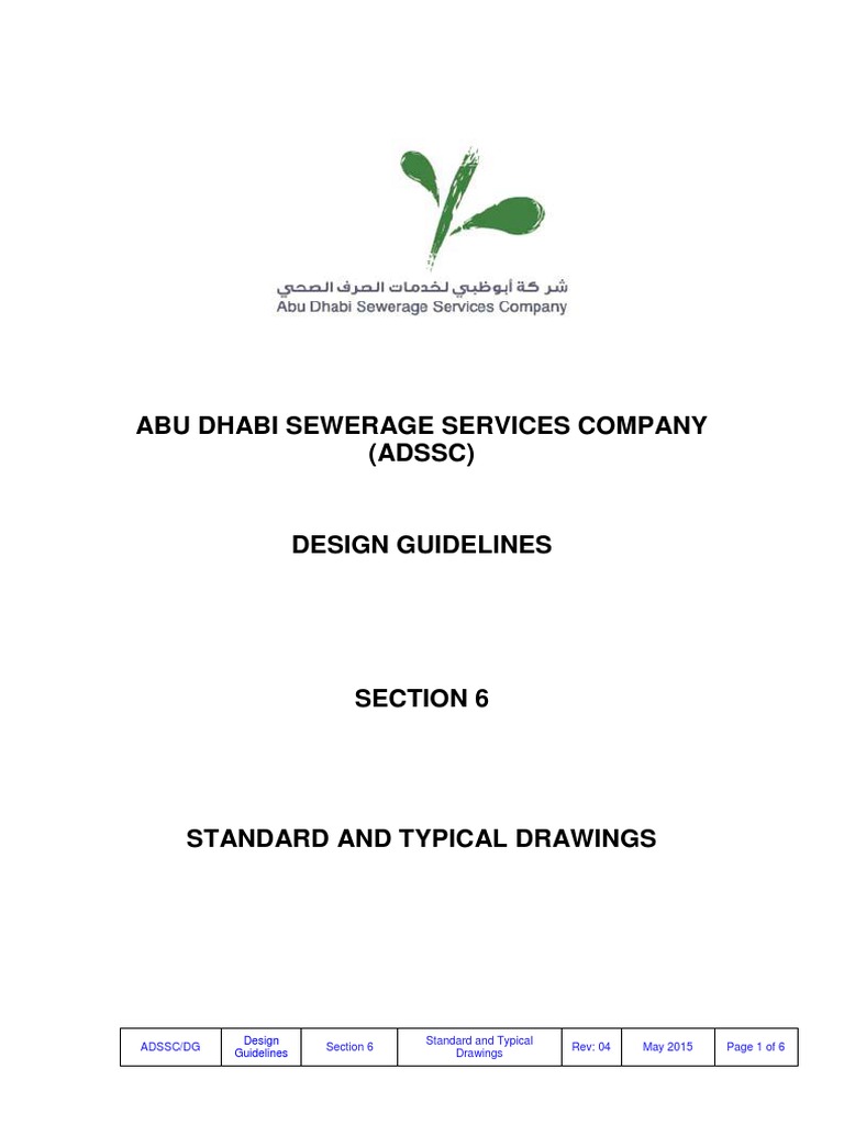 06-DG-Section 6 Standard and Typical Drawings-Version 4.0 | PDF | Sanitary Sewer | Sanitation