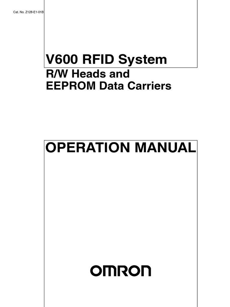 V600 RFID System: R/W Heads and EEPROM Data Carriers | PDF | Radio ...