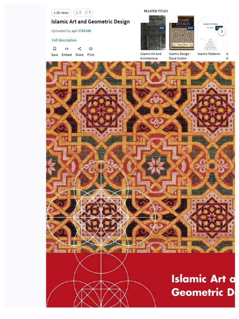 PDFD - Work Islamic Art and Geometric Design Calligraphy Geometry | PDF ...