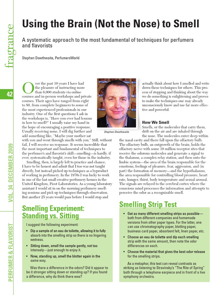 Using The Brain (Not The Nose) To Smell | PDF | Odor | Olfaction