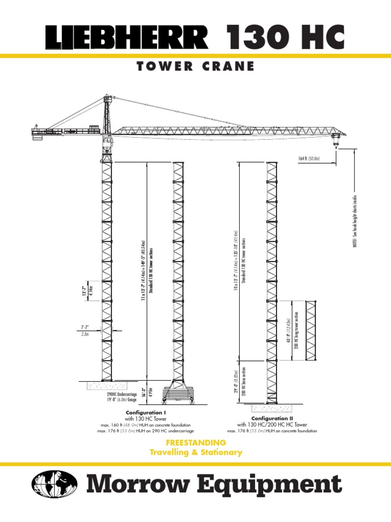 130 HC Liebherr Chart | PDF | Horsepower | Crane (Machine)