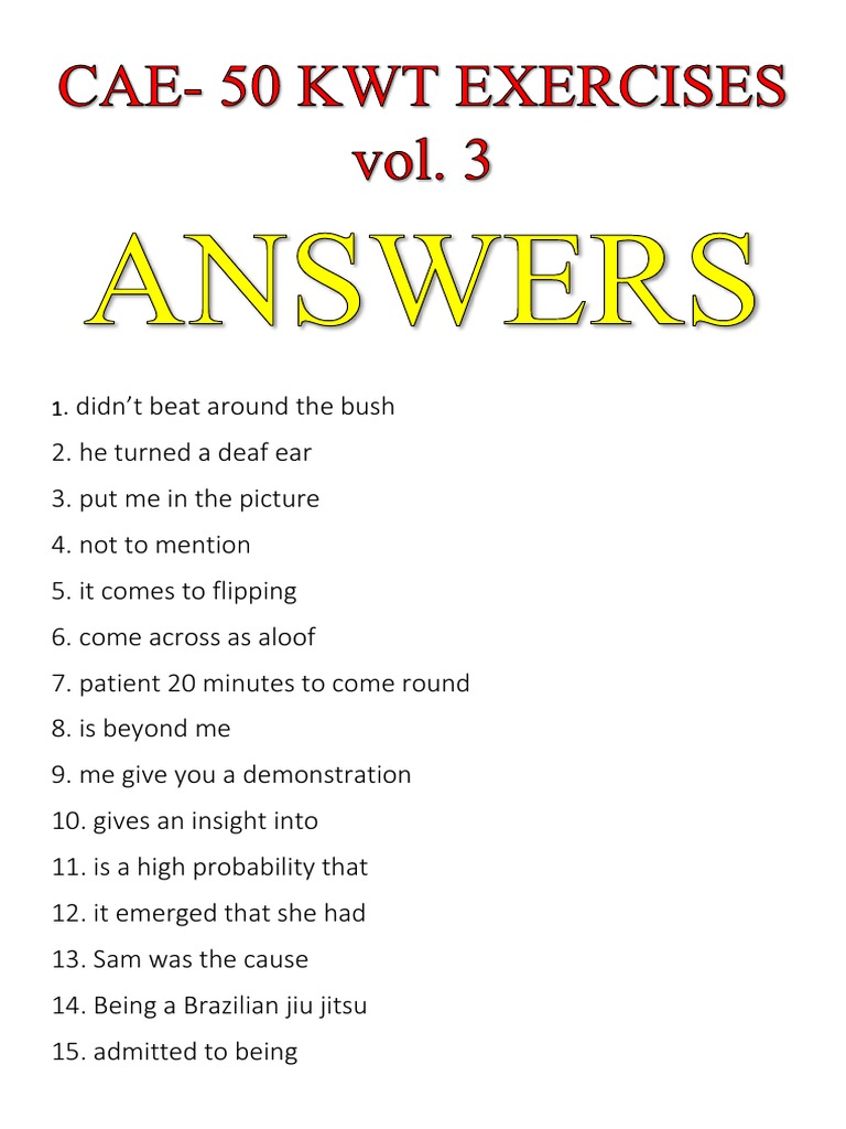 Answers Cae | PDF