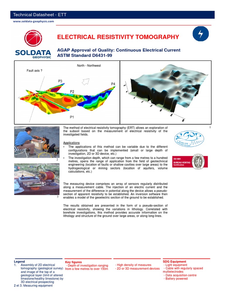 Electrical Resistivity Tomography: AGAP Approval of Quality: Continuous ...