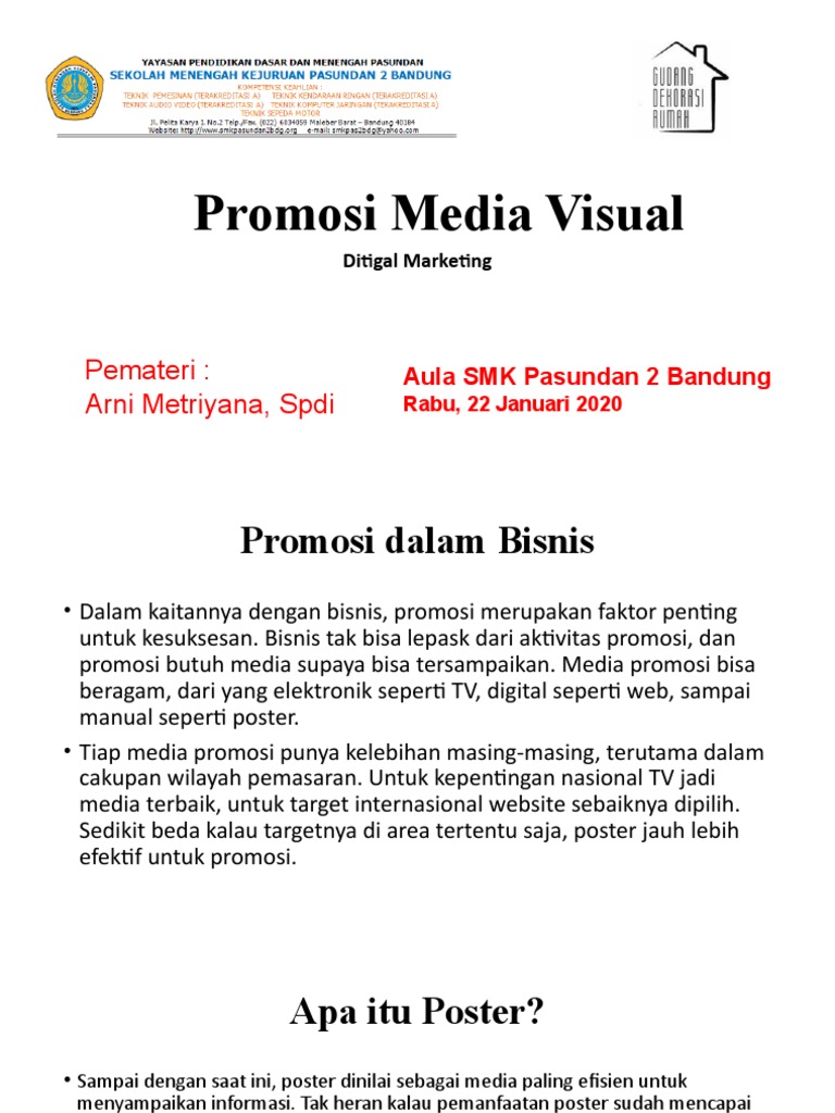 Panduan Efektif Desain Poster Promosi | PDF
