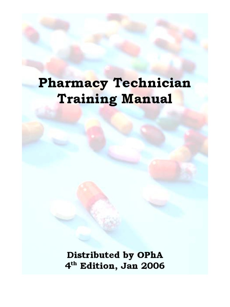 Pharmacy Technician Training Manual | PDF | Medical Prescription | Pharmacy