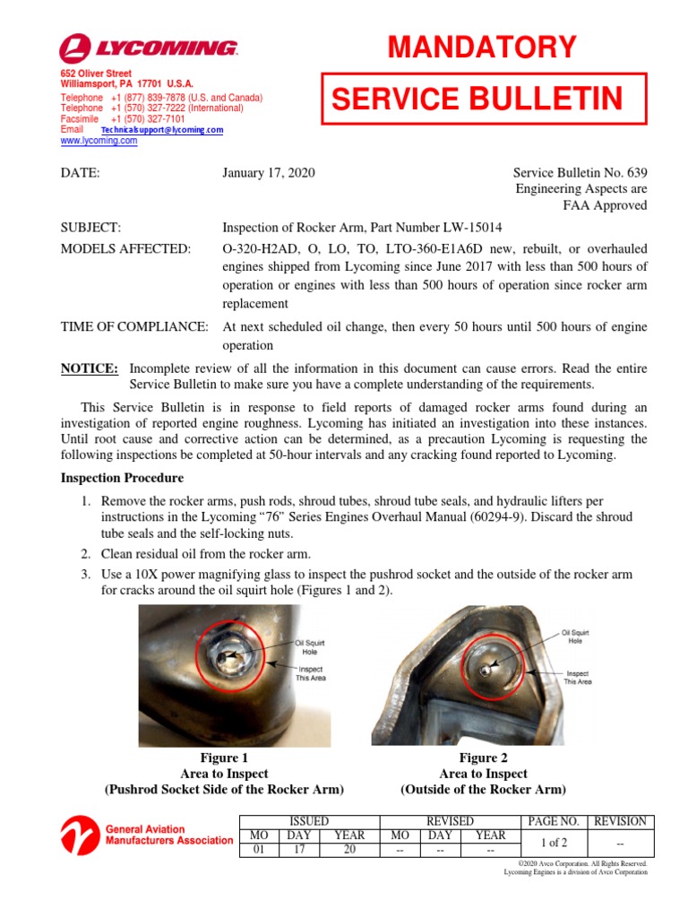 SB 639 Rocker Arm Inspection | PDF | Vehicle Parts | Machines