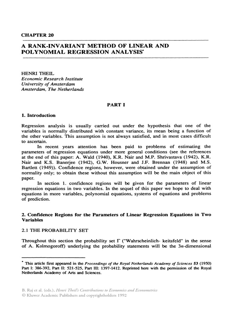 A Rank-Invariant Method of Linear and Polynomial Regression Analysis ...