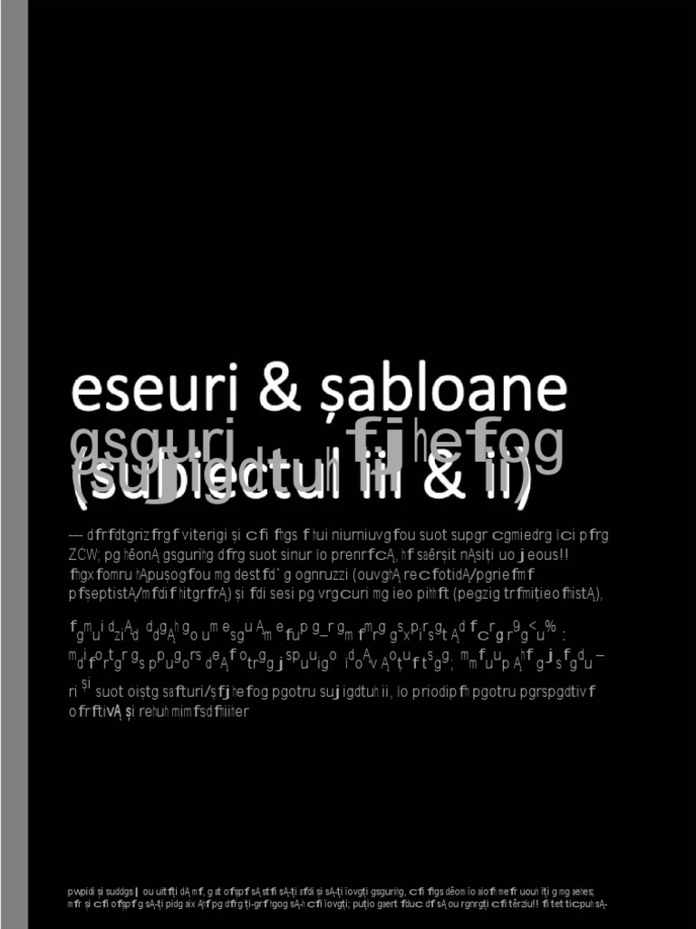 PDF Eseuri Bac Romana | PDF