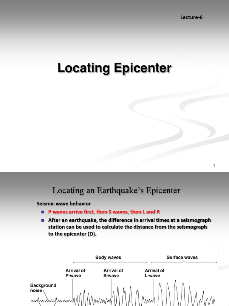 Earthquake Epicenter Location Guide | PDF | Sphere | Seismology