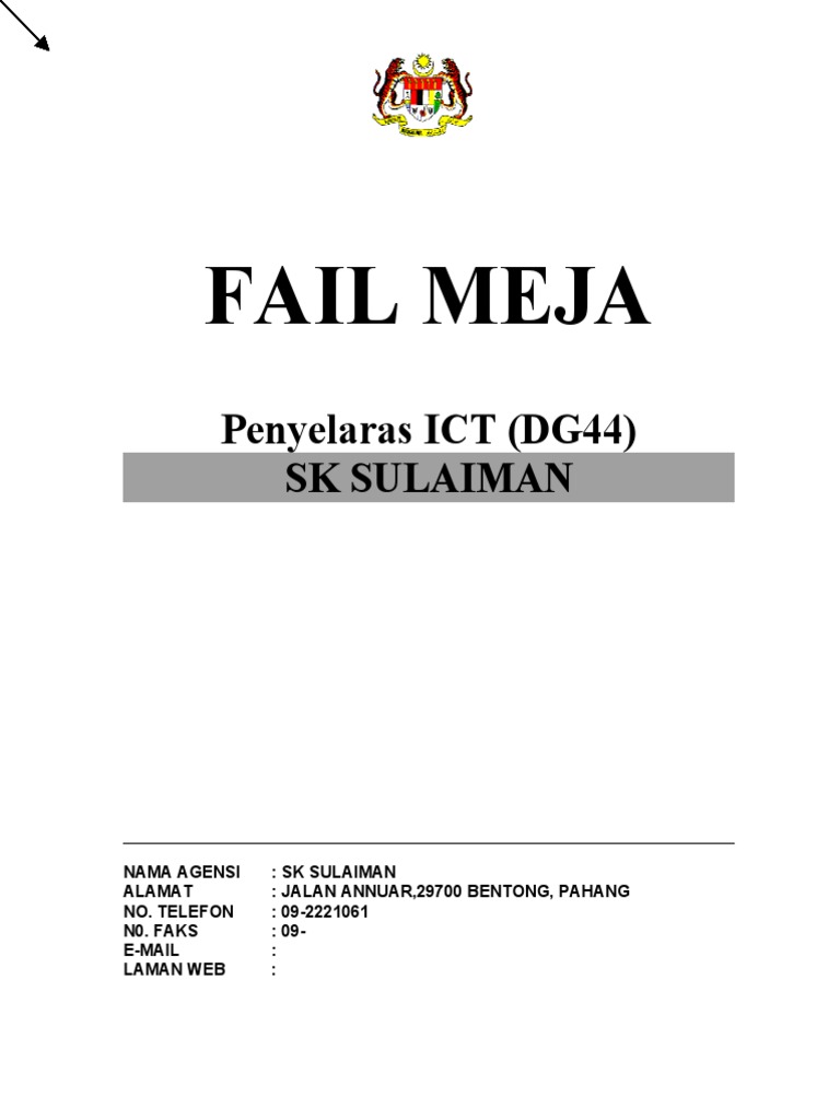 Fail Meja Penyelaras ICT | PDF