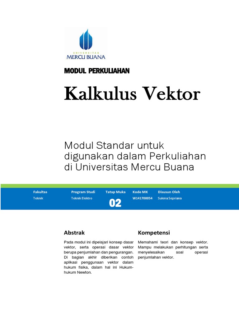 Modul II Kalkulus Vektor | PDF