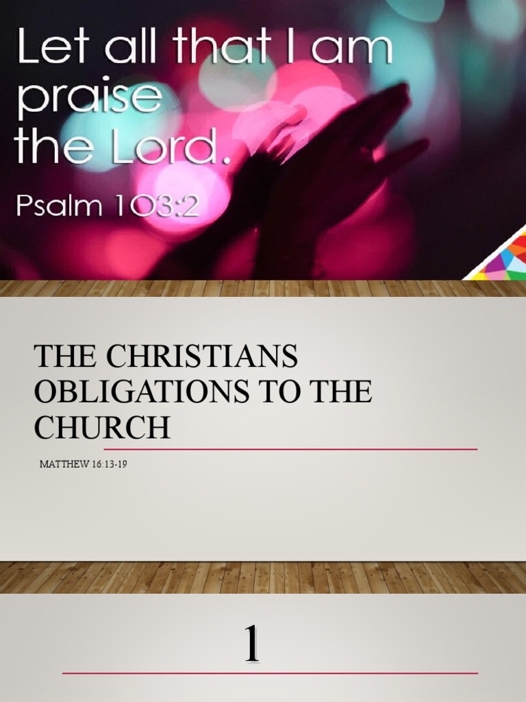 Christian Duties to the Church | PDF | Theology | Jesus
