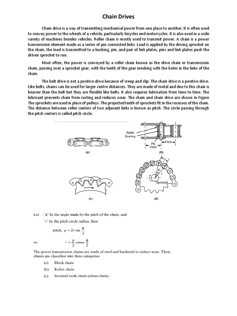 Chain Drives | PDF | Belt (Mechanical) | Mechanical Engineering