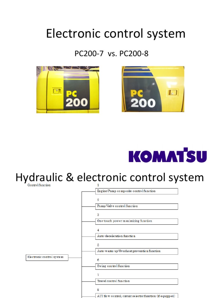 PC200-7 vs. PC200-8 Control Systems | PDF | Valve | Pump