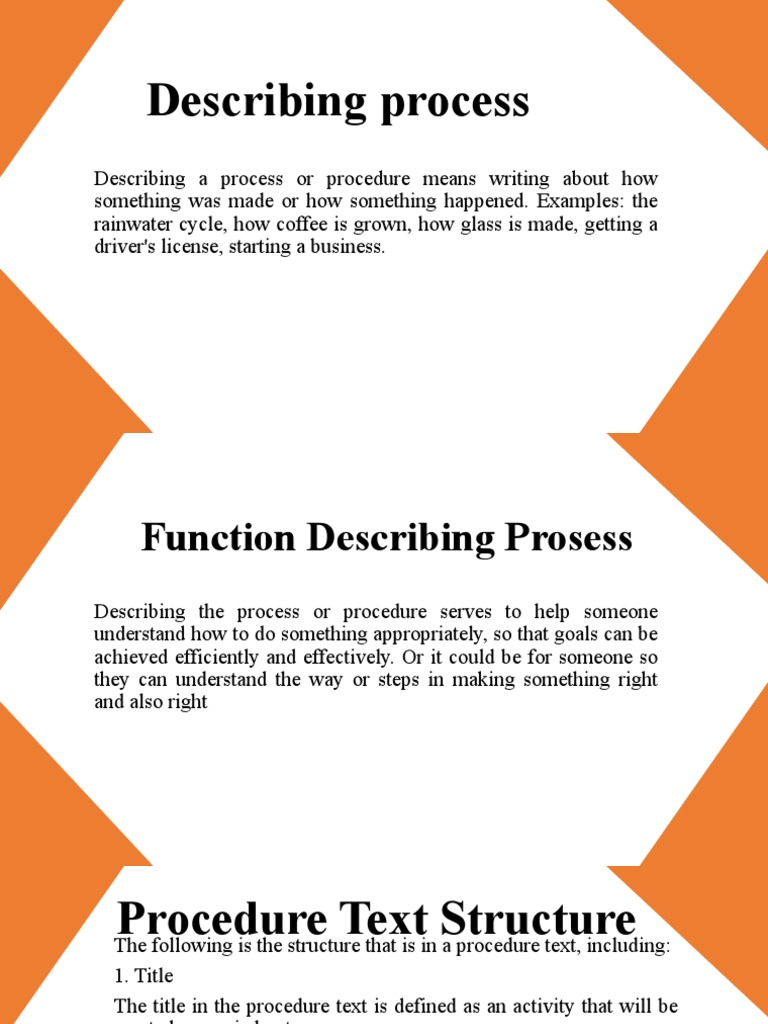 Describing Process | PDF