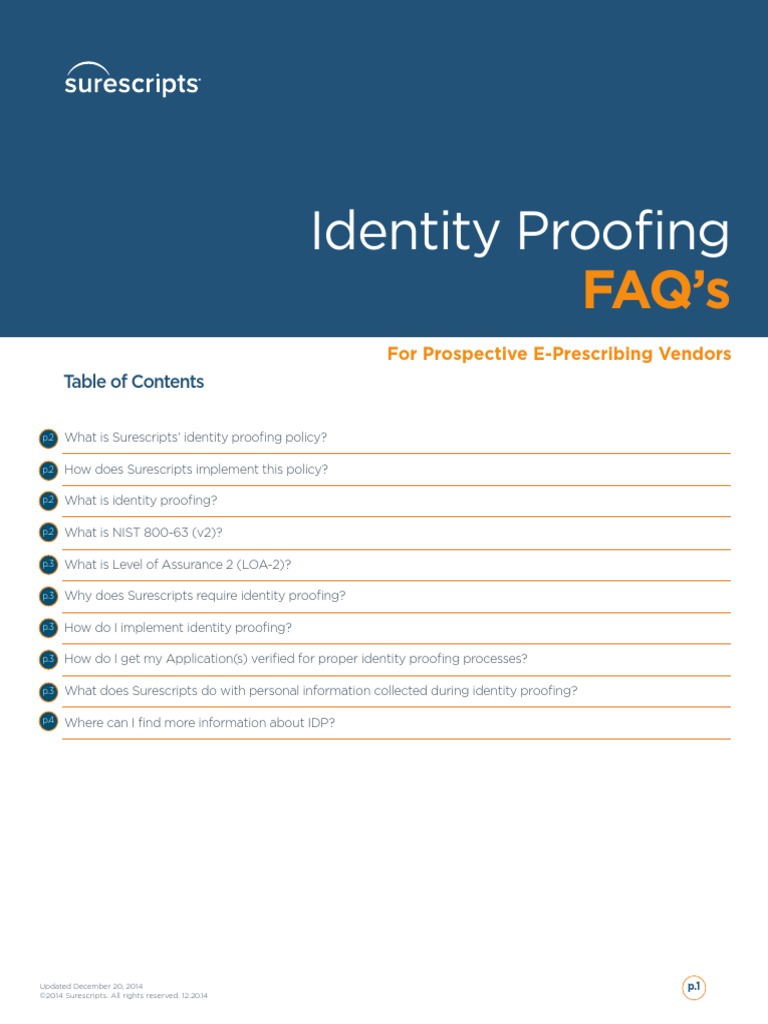 Identity Proofing: FAQ's | PDF | Authentication | Computer Security