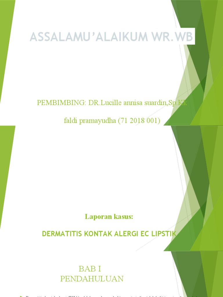 DERMATITIS KONTAK ALERGI Faldi PPT FIX | PDF