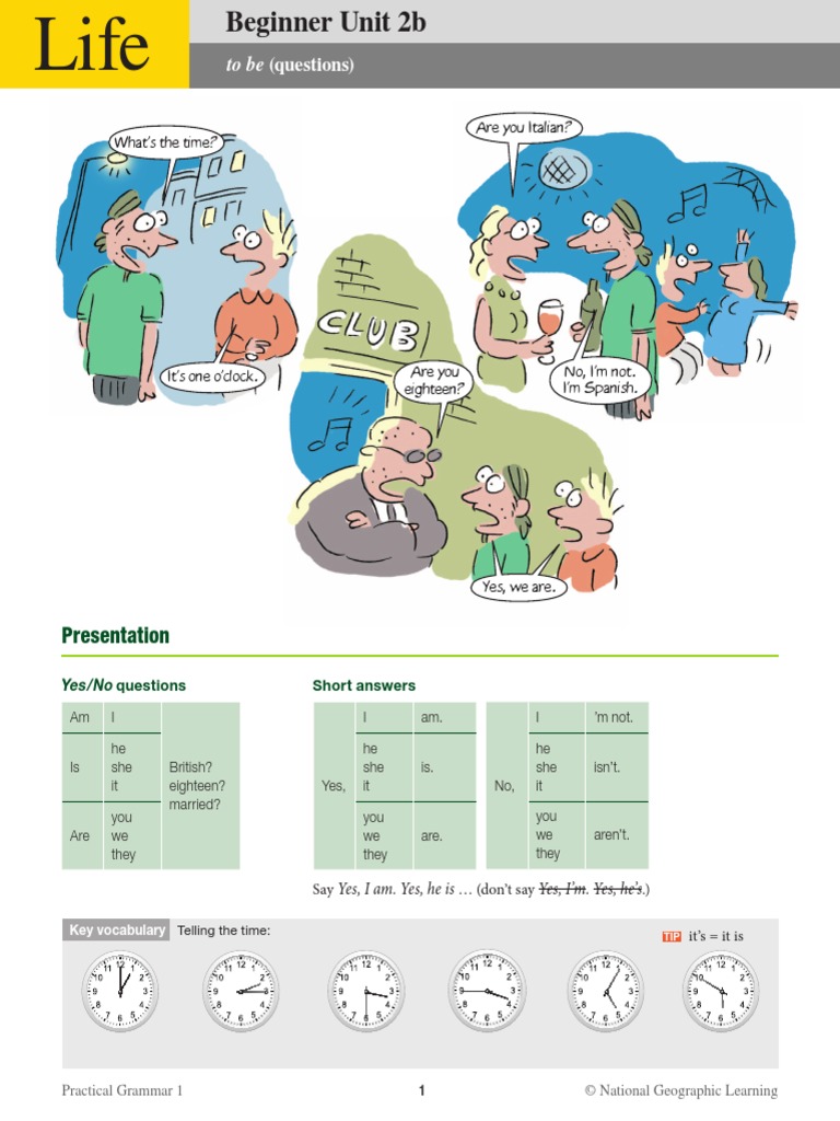 Beginner Unit 2b | PDF | Humanities Education | Language Education