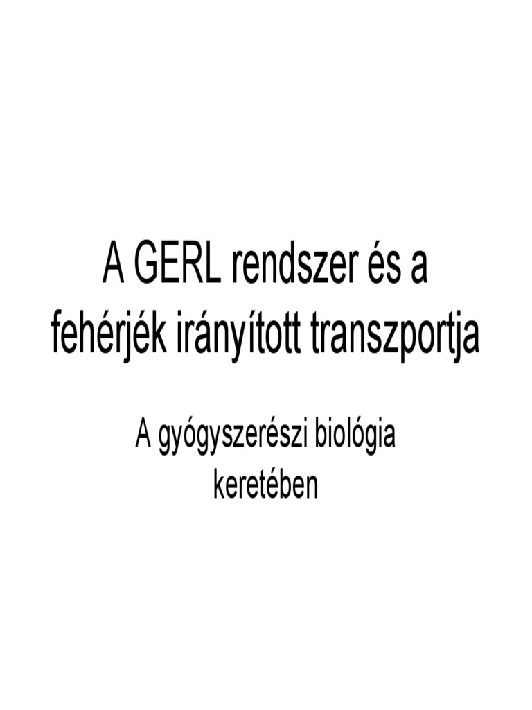 A GERL Rendszer | PDF