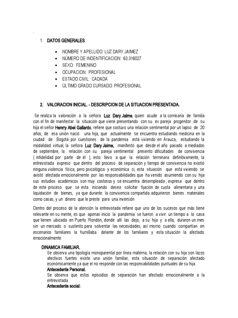 Caso de La Señora Luz Dary Jaimes | PDF | Violencia | La naturaleza humana