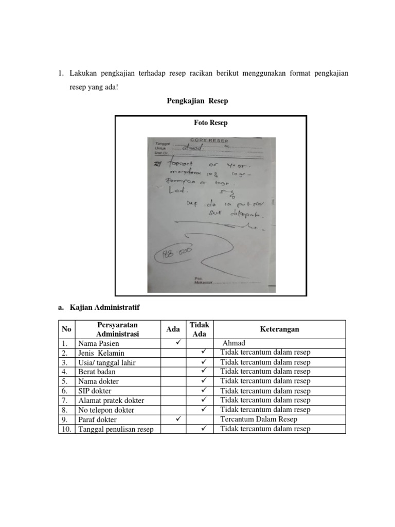 Resep Rac Salep | PDF