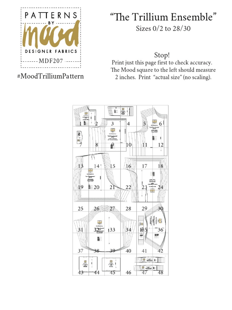 Trillium Ensemble Sewing Pattern Guide | PDF | Dress Codes | Clothing