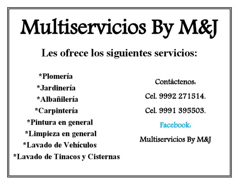Cartel de Multiservicios | PDF