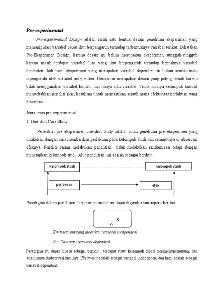 Pre-Experimental Design | PDF