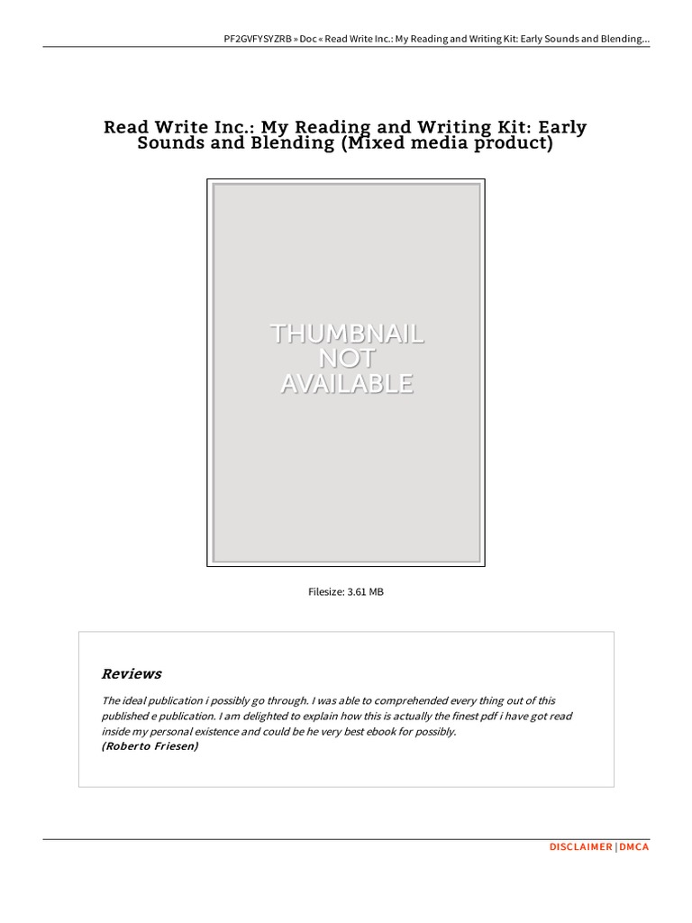 Read Write Inc My Reading and Writing Kit Early Ebook | PDF