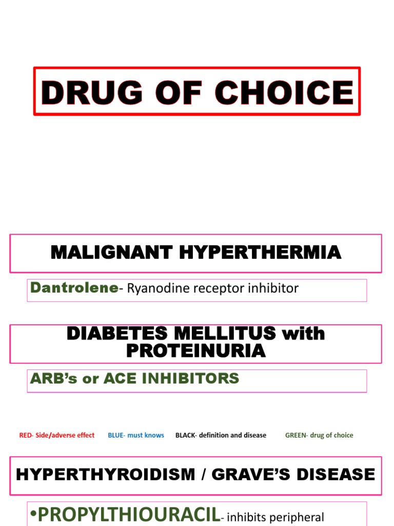Drug of Choice | PDF | Medical Treatments | Diseases And Disorders