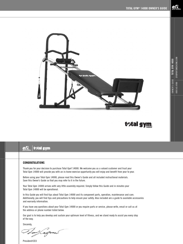 TotalGym 14000 Manual | PDF | Human Leg | Pilates
