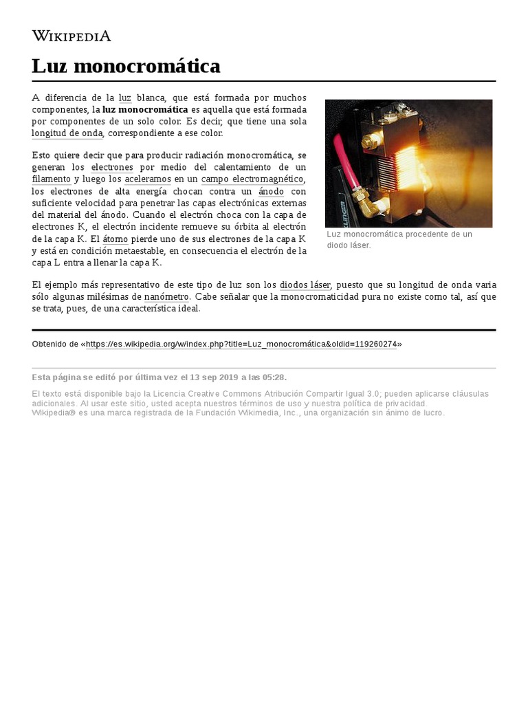 Luz Monocromática | PDF