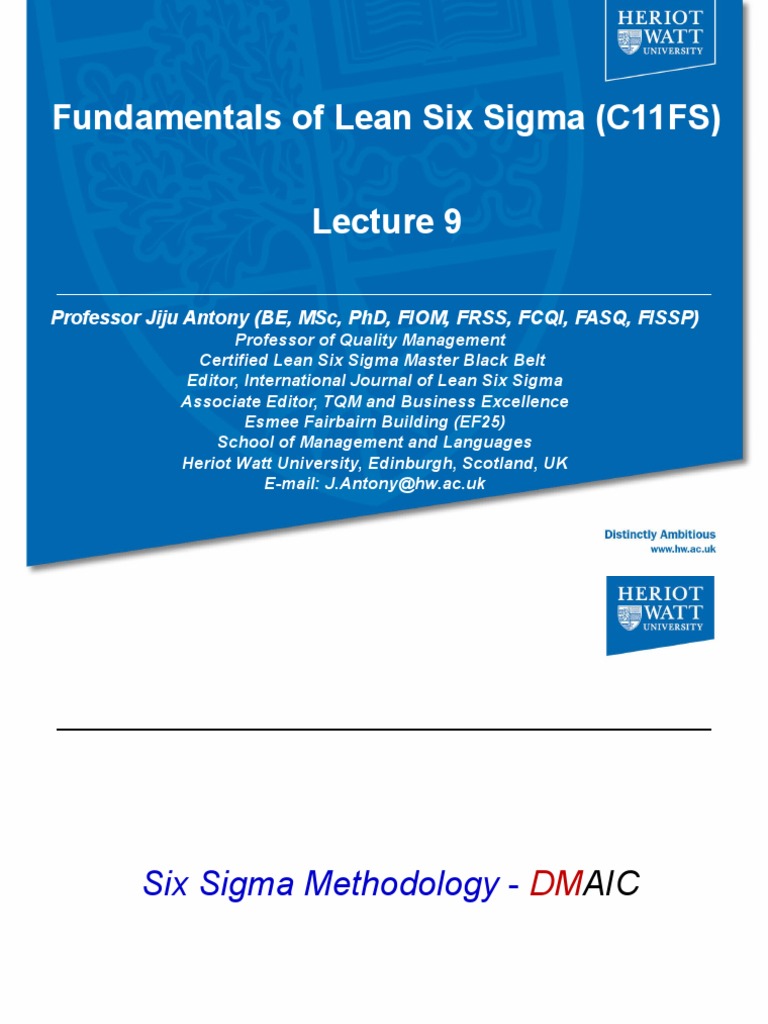 Six Sigma Metrics and DMAIC | PDF | Six Sigma | Business