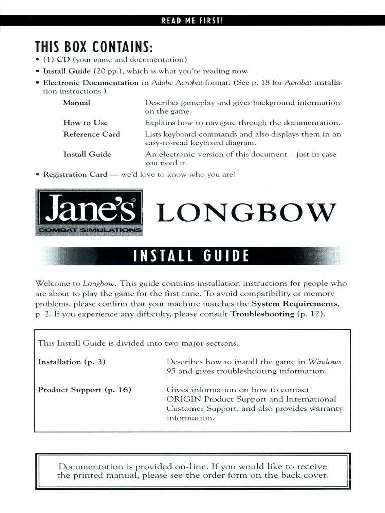 Jane's AH-64D Longbow - Installation Guide | PDF