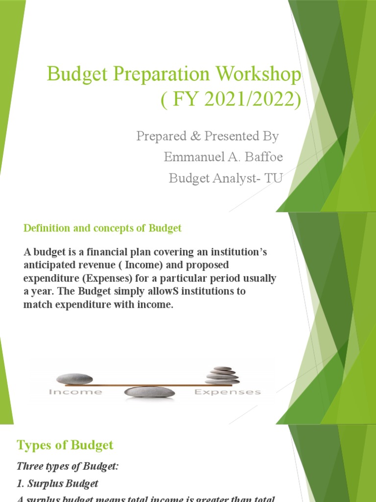 Budget Preparation Workshop (FY 2021-FINAL | PDF | Government Budget ...