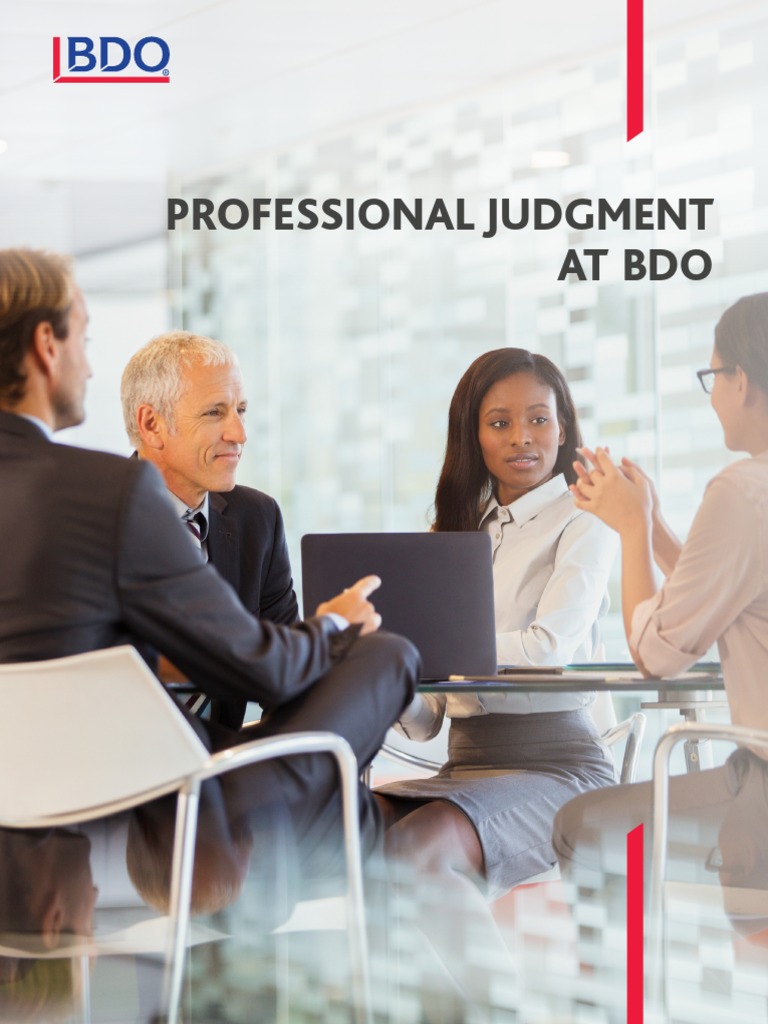 BDO Professional Judgment Framework (Conceptual Guide) | PDF | Audit | Bias