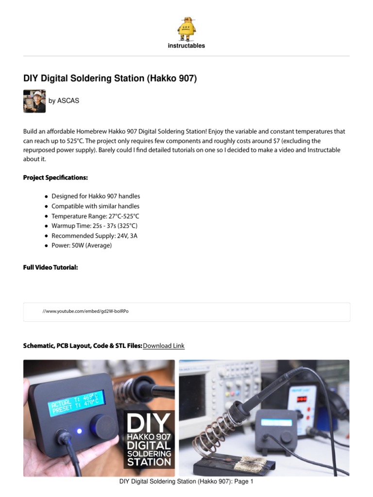 DIY Digital Soldering Station | PDF | Resistor | Power Supply